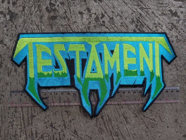 TESTAMENT – LOGO – EMBROIDERY BACKSHAPE PATCH