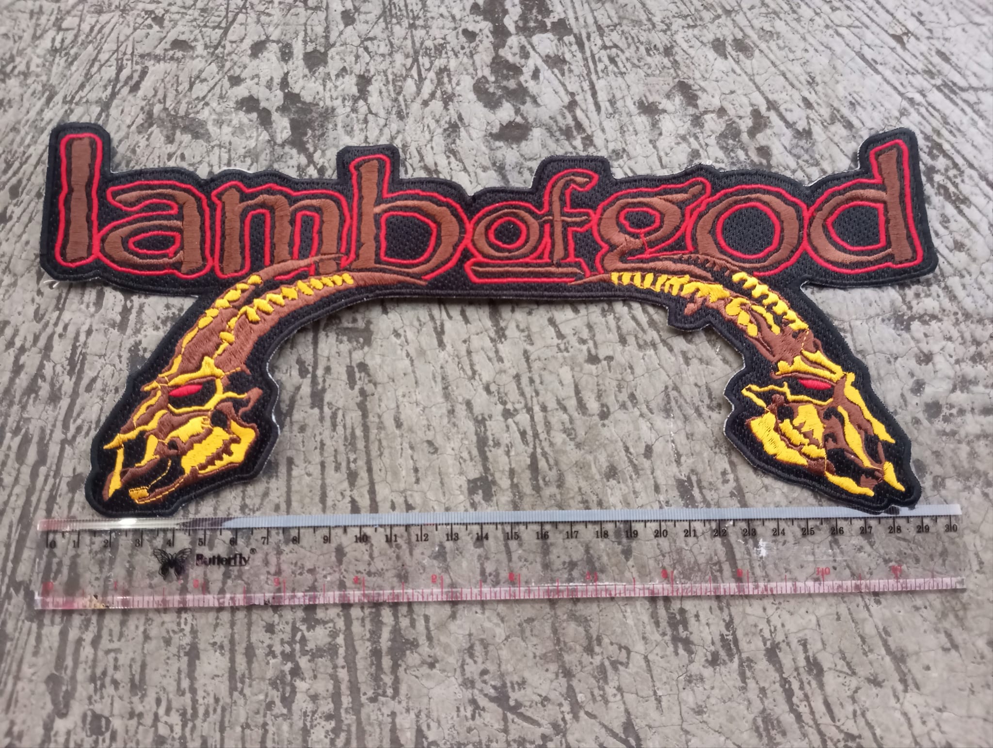 EMBROIDERY PATCH – LAMB OF GOD – LOGO BACKSHAPE