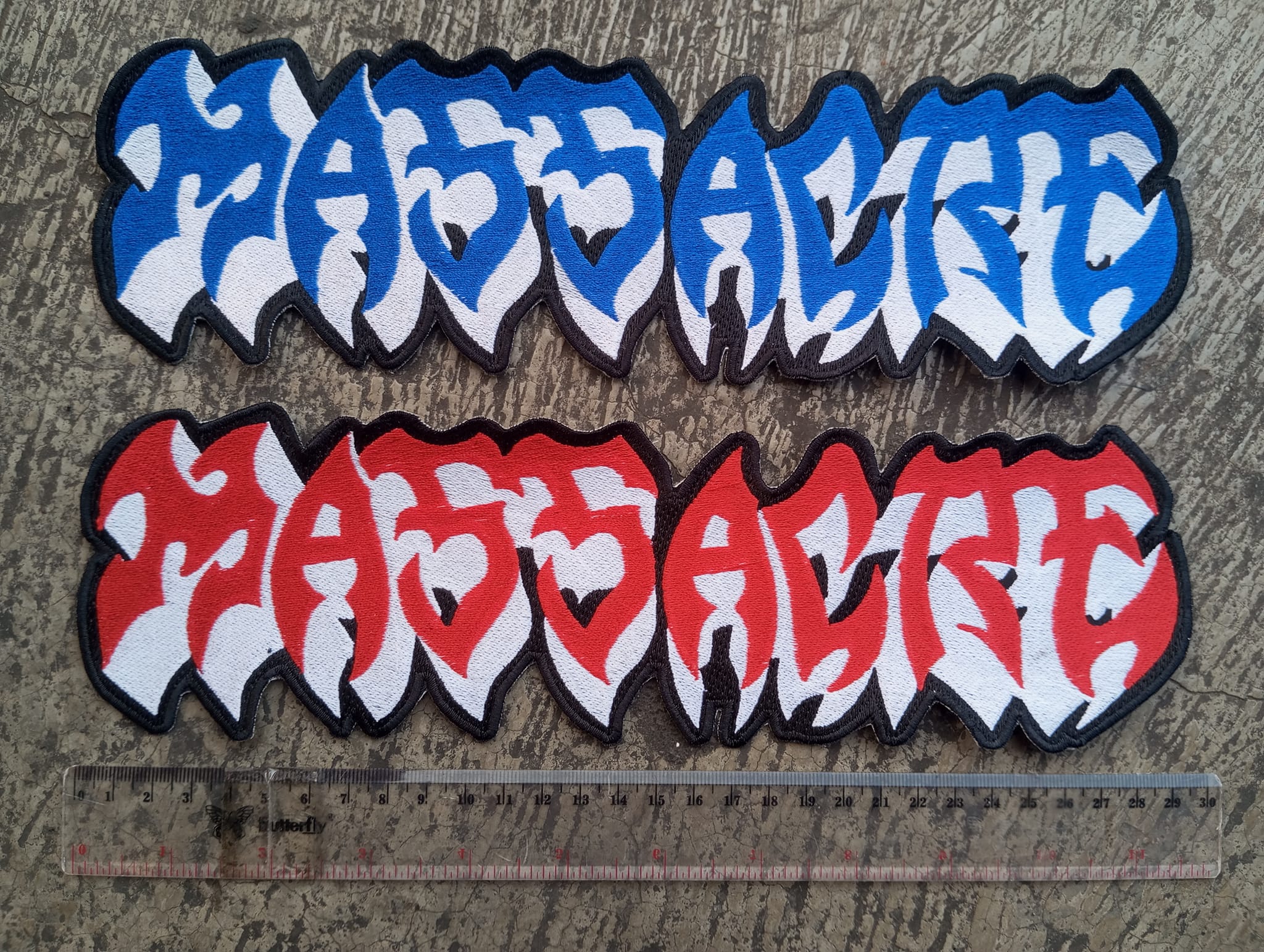 EMBROIDERY PATCH – MASSACRE – LOGO BACKSHAPE