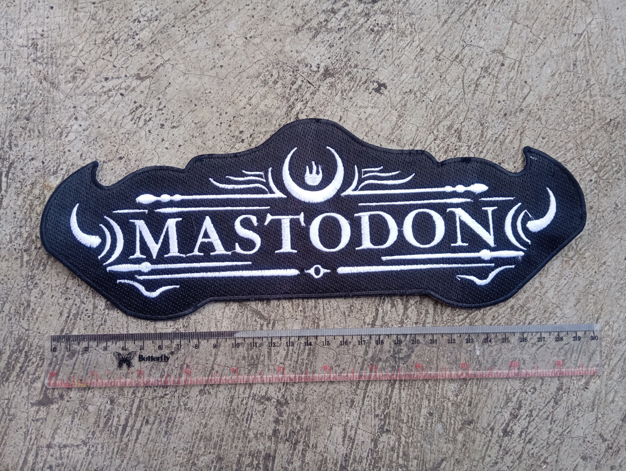 MASTODON – LOGO – EMBROIDERY BACKSHAPE PATCH